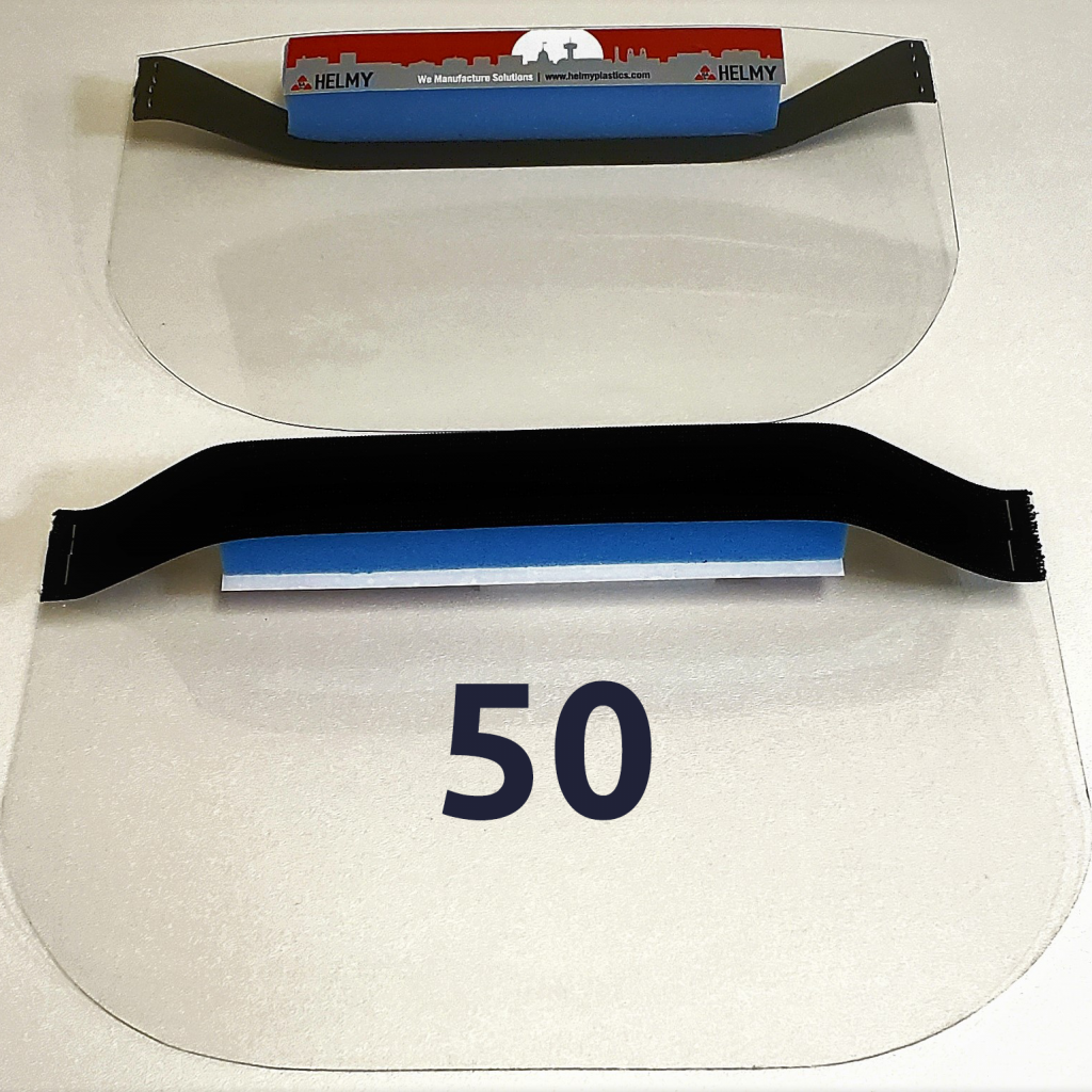 Case of 100 Face Shields – helmyplastics.com