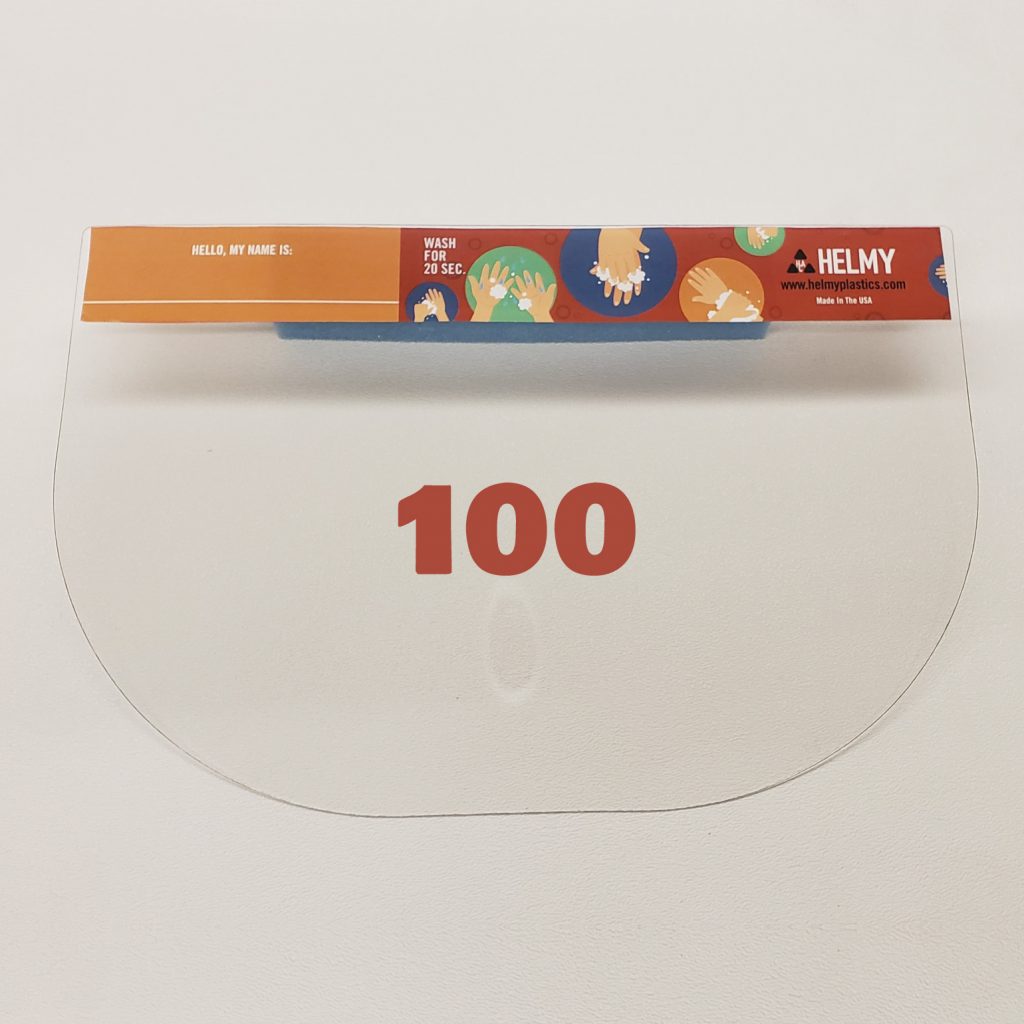 Case of 50 Kids Face Shields – helmyplastics.com